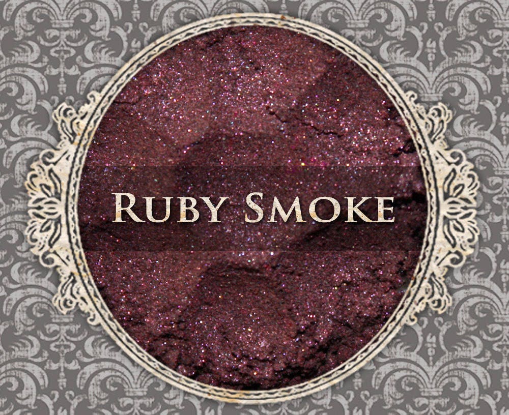 RUBY SMOKE Shimmer Eye Shadow Dark Smokey Red Dark Gemtone | Etsy