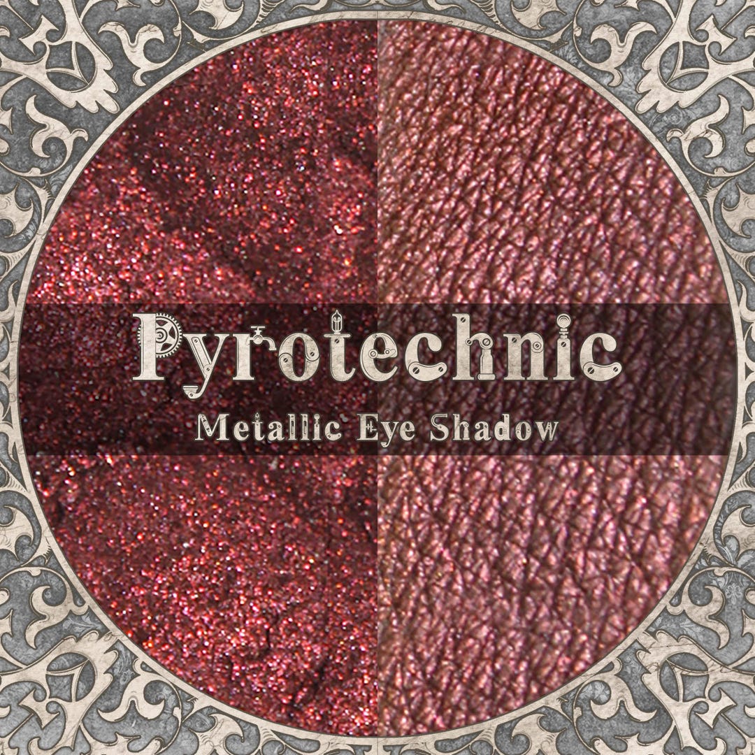 PYROTECHNIC Eye Shadow: Metallic Maroon Red, Steampunk Makeup, TAT 5-6 ...