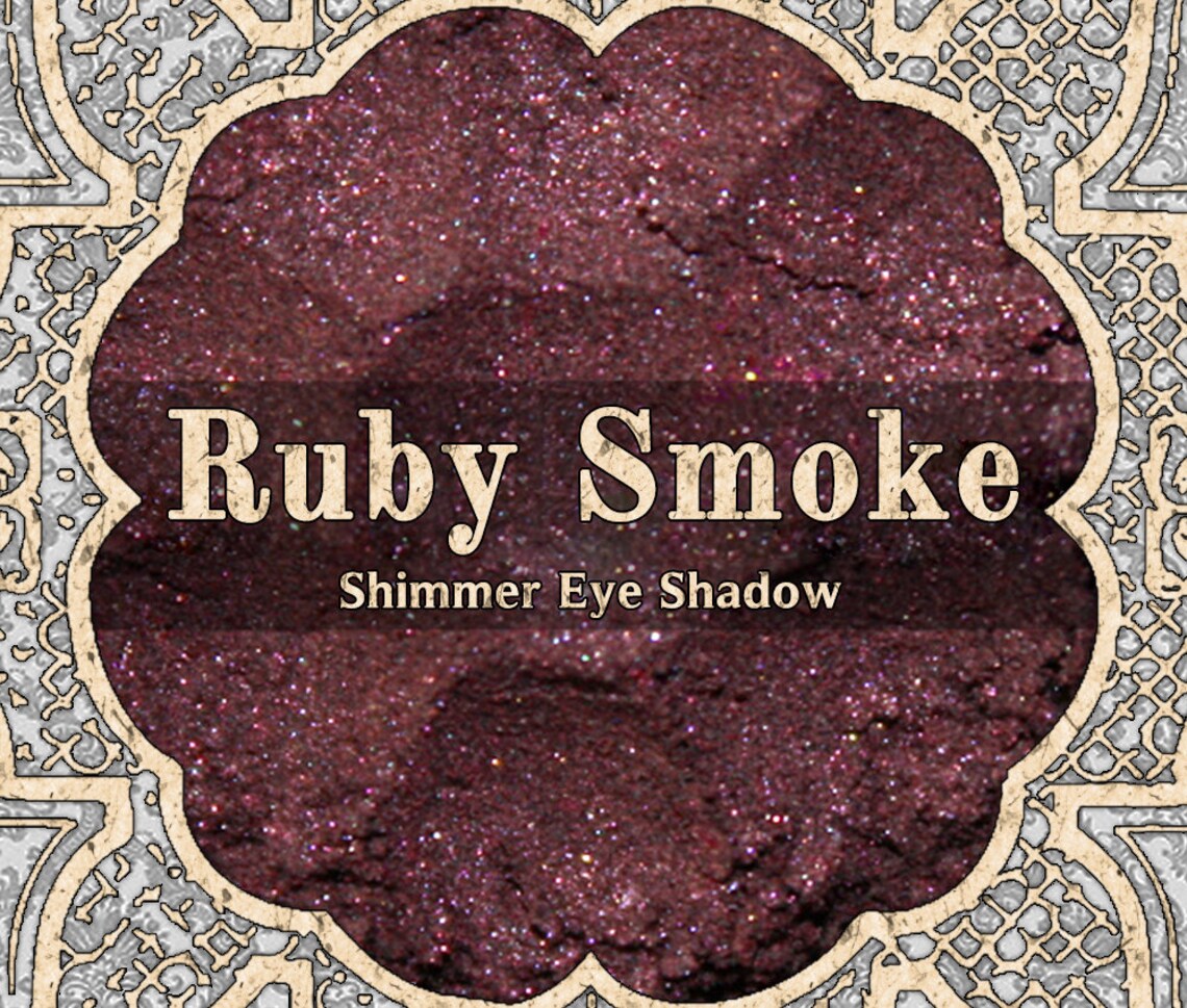 RUBY SMOKE Shimmer Eye Shadow Dark Smokey Red Dark Gemtone | Etsy