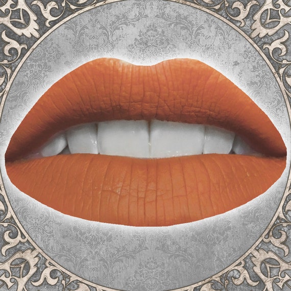 Pumpkin Orange Matte Liquid Lipstick CORNUCOPIA Autumn Gift Halloween Cosmetics Cruelty Free Vegan Makeup TAT 6 8 Biz Days Etsy