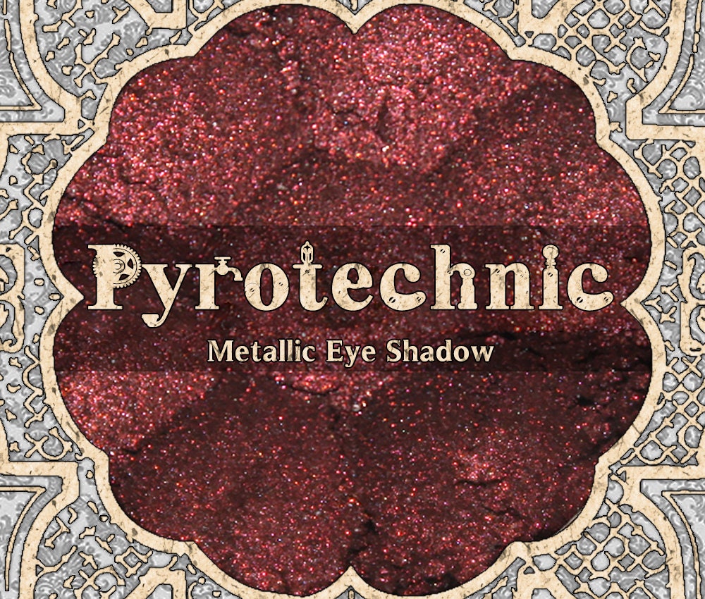 PYROTECHNIC Metallic Eye Shadow Metallic Maroon Red Dark | Etsy