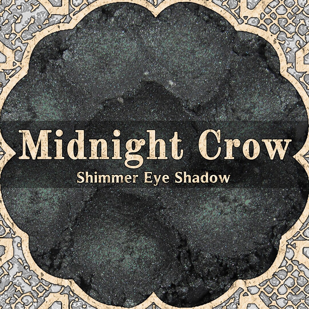 Dark Grey Shimmer Eye Shadow, MIDNIGHT CROW, Color Shifting Makeup ...
