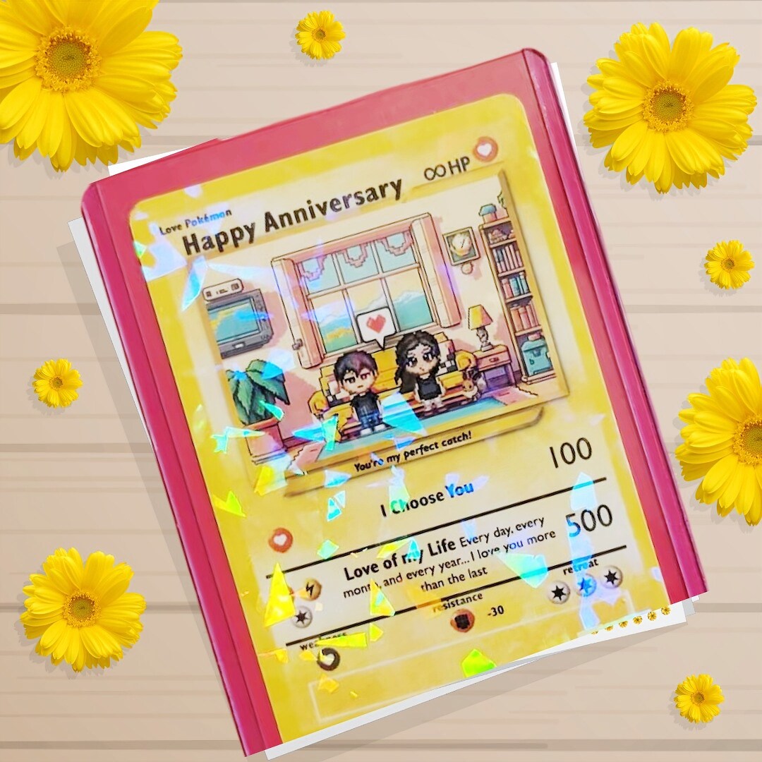 Pokemon Anniversary Card Custom Pokemon Card - Etsy