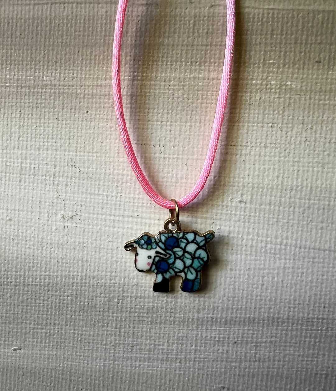 Sheep Necklace, Cute Sheep Charm Necklace, Gift for Sheep Lovers, Sheep ...