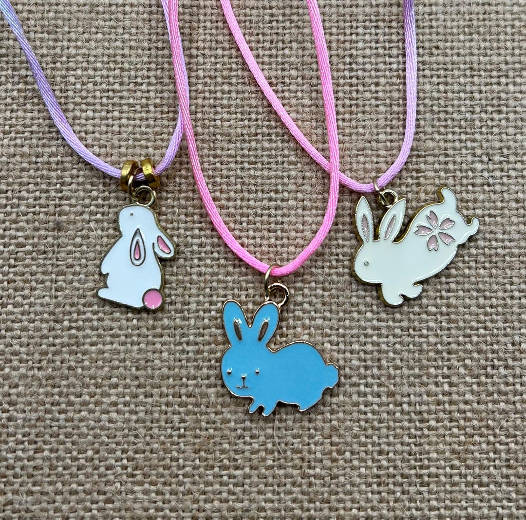 Bunny Rabbit Necklace, 3 Piece Set- Rabbit Jewelry, Rabbit Necklace for ...