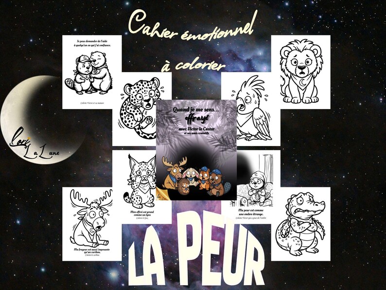 Childhood Fears | Emotions Coloring Book | Calming Activity for Ages 4 ...