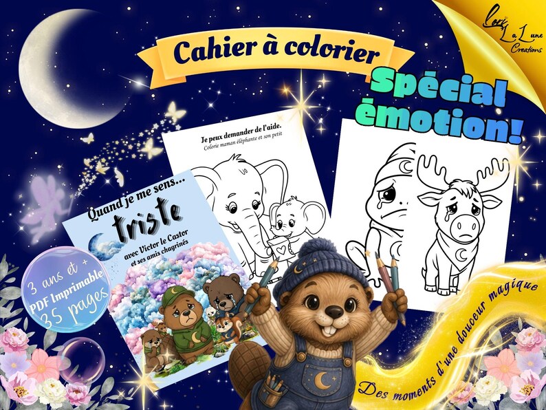 Children's Sadness Activity Book | Emotions Coloring Book | Calming ...