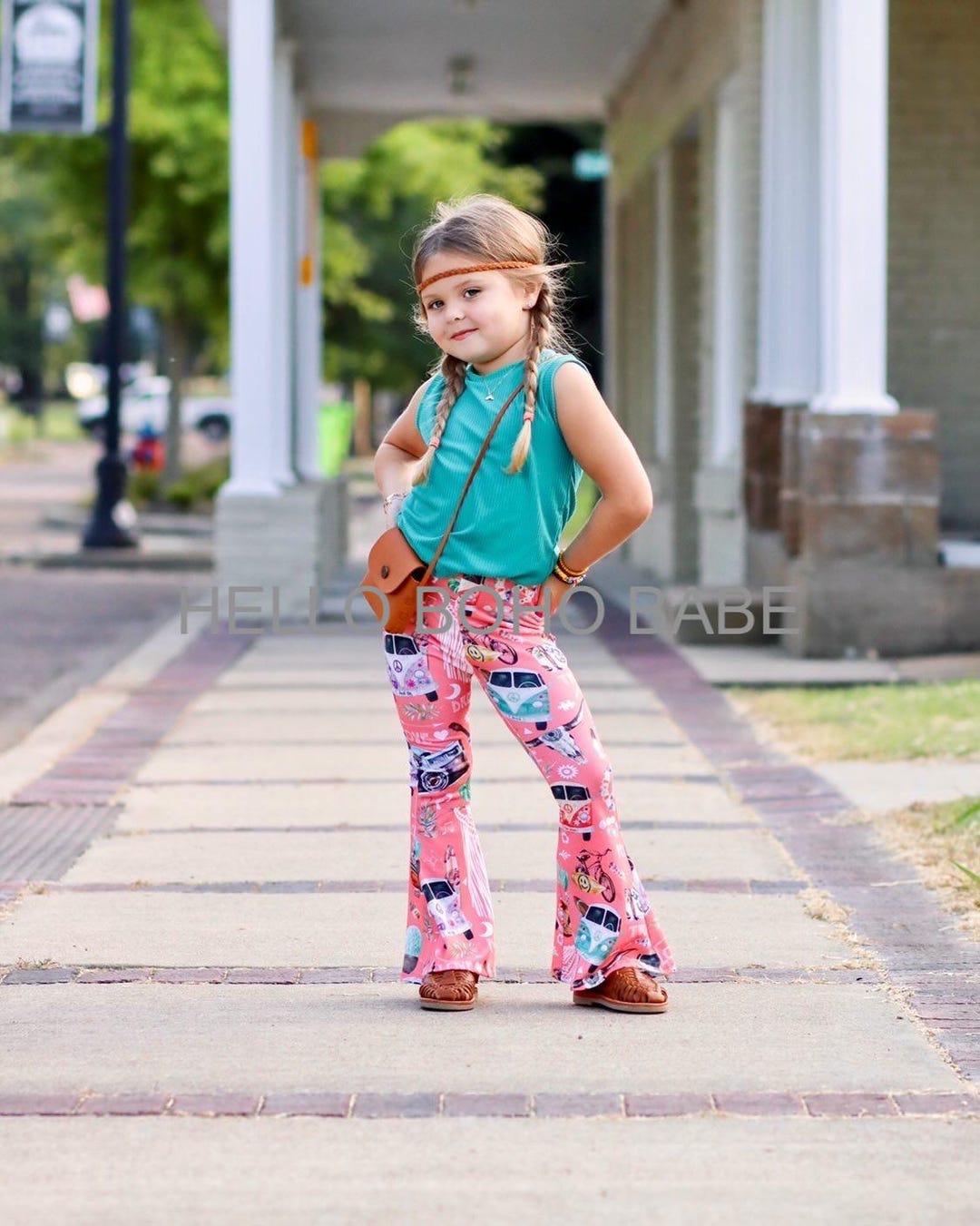 Wanderlust Bell Bottoms - Coral - Handmade- Girls Style - Boho Fashion ...