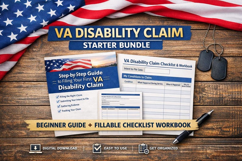 VA Disability Claim Starter Bundle | Beginner Guide + Fillable ...