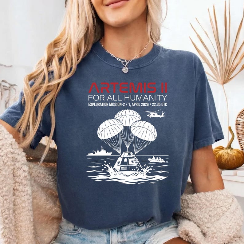 Artemis II NASA Space Exploration T-shirt, Moon Mission Graphic Tee ...
