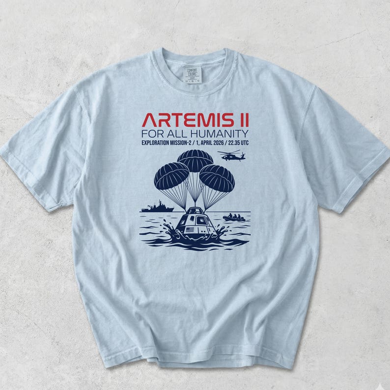 Artemis II NASA Space Exploration T-shirt, Moon Mission Graphic Tee ...