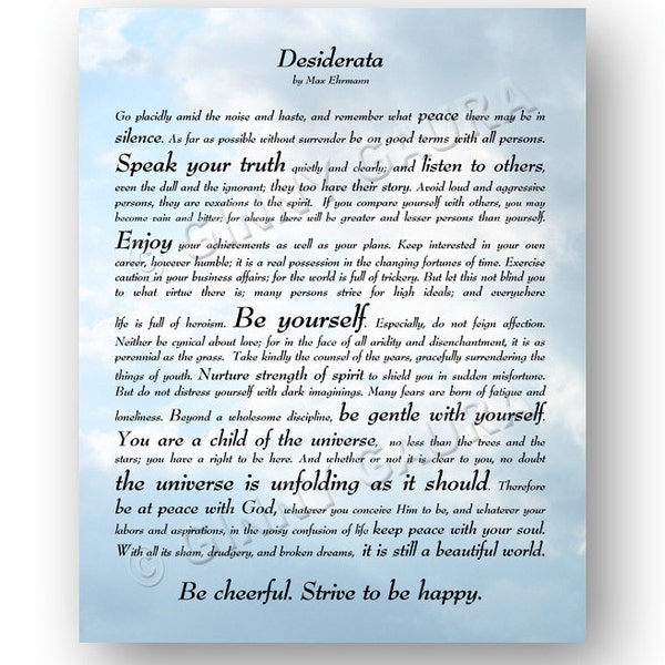 Desiderata - Etsy