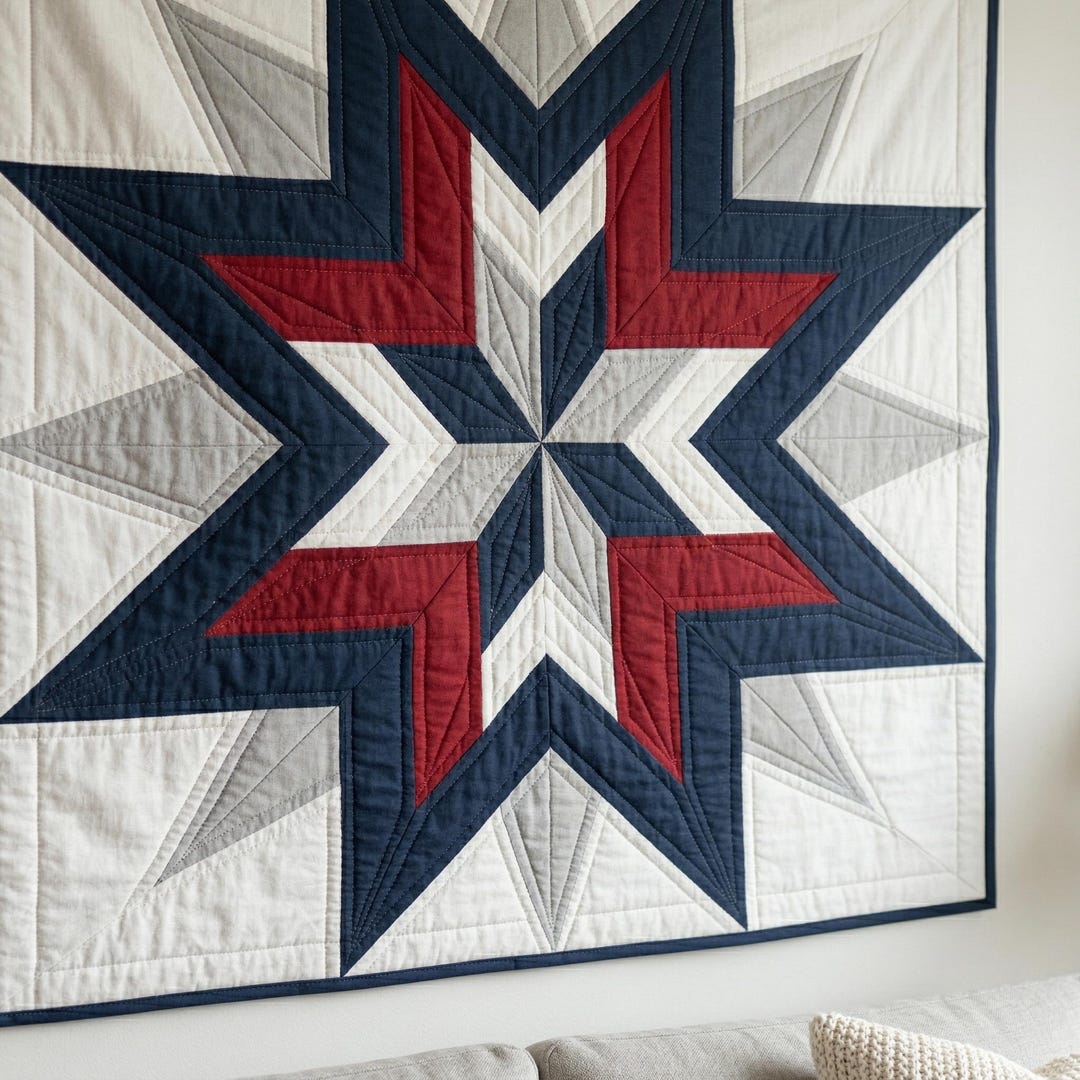 Americana Star Quilt Pattern PDF - Beginner Friendly Patriotic Quilt ...