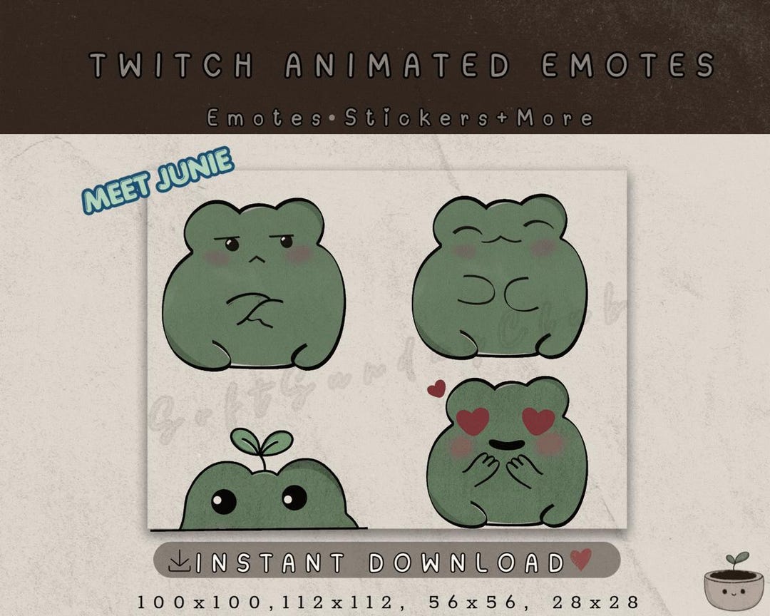 Animated Frog Emotes for Twitch, Discord (digital Download) - Etsy