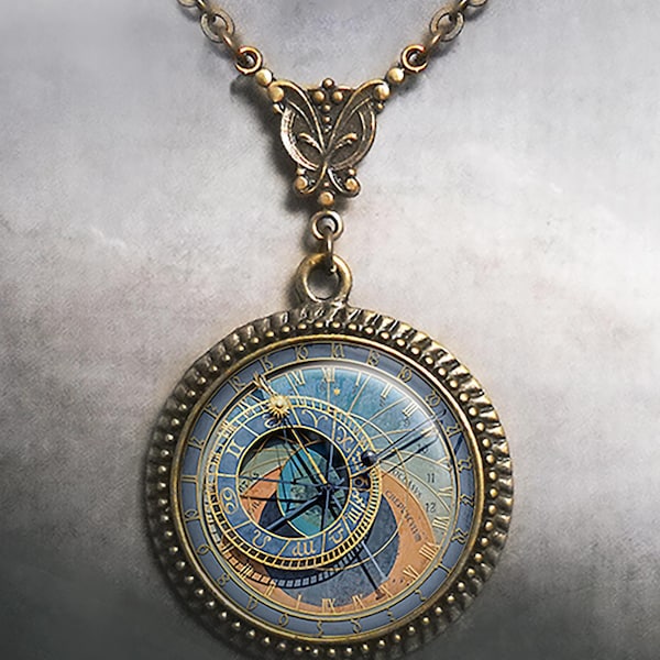 Clock Necklace - Etsy