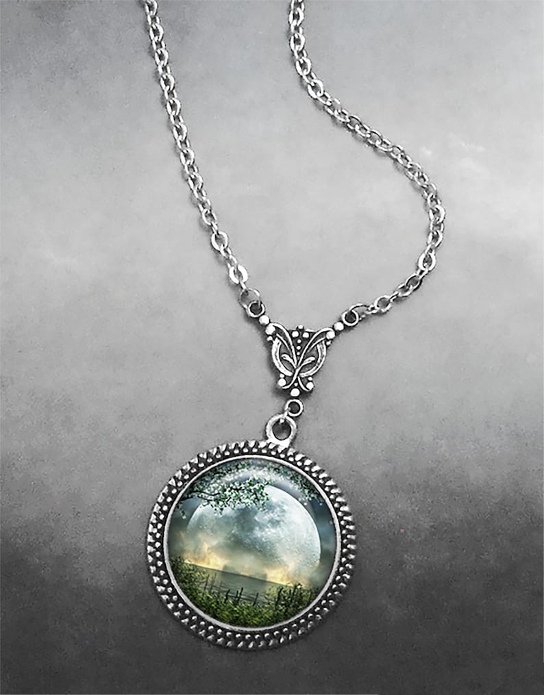 Summer Solstice Necklace, Summer Jewelry, Full Moon Pendant, Solstice ...