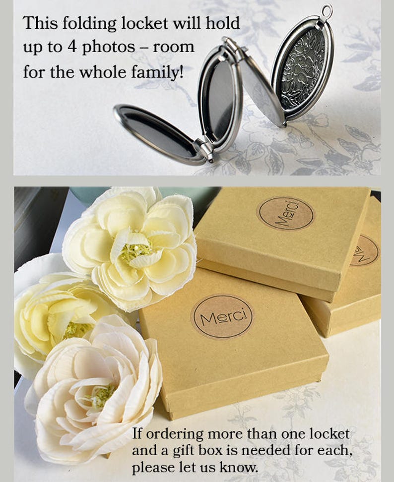 Folding Swirl Locket 4 Photo Family Locket Multi Photo | Etsy