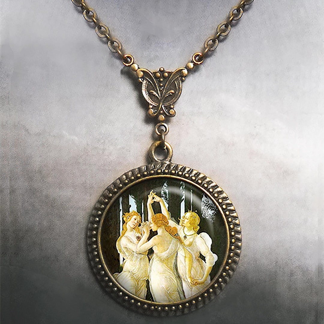 Botticelli's Three Graces Necklace, Italian Renaissance Art Necklace ...