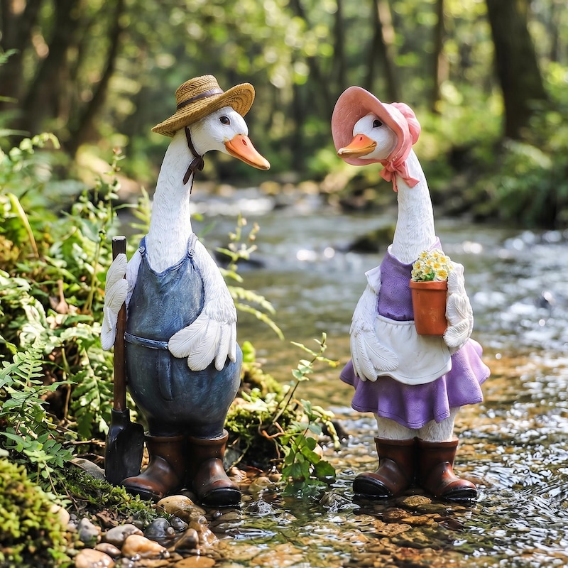 Resin Duck Garden Statue - Etsy