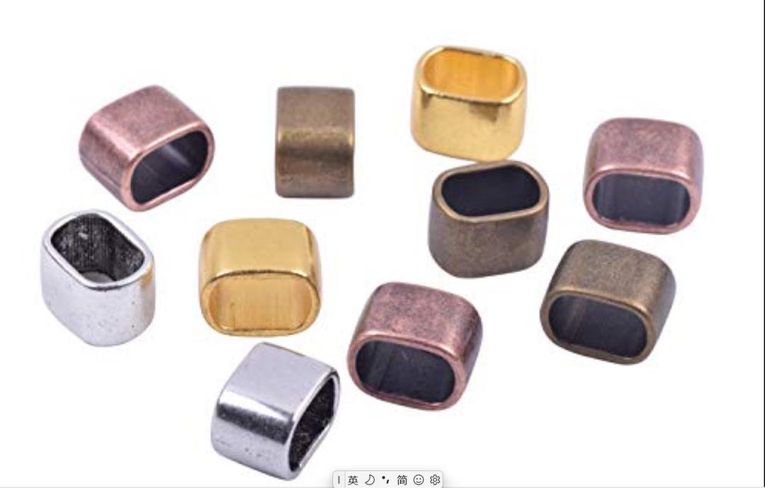 4 Colors Available--10.3x7.0mm Slider Spacer Charms Beads for Jewelry ...