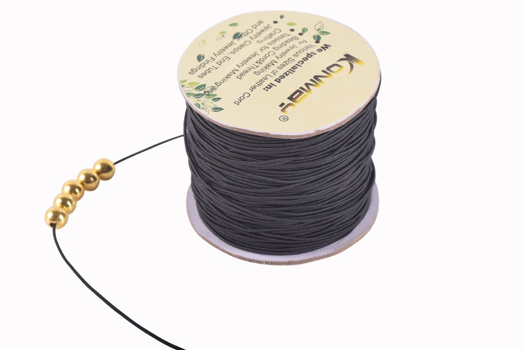 1 Roll 0.8mm/1.0mm/1.5mm/2.0mm Rubber Elastic Cord Stretchy Bracelet ...