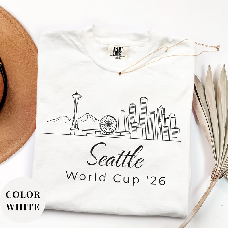 Seattle World Cup 2026 Minimalist Skyline Shirt, Comfort Colors Soccer ...