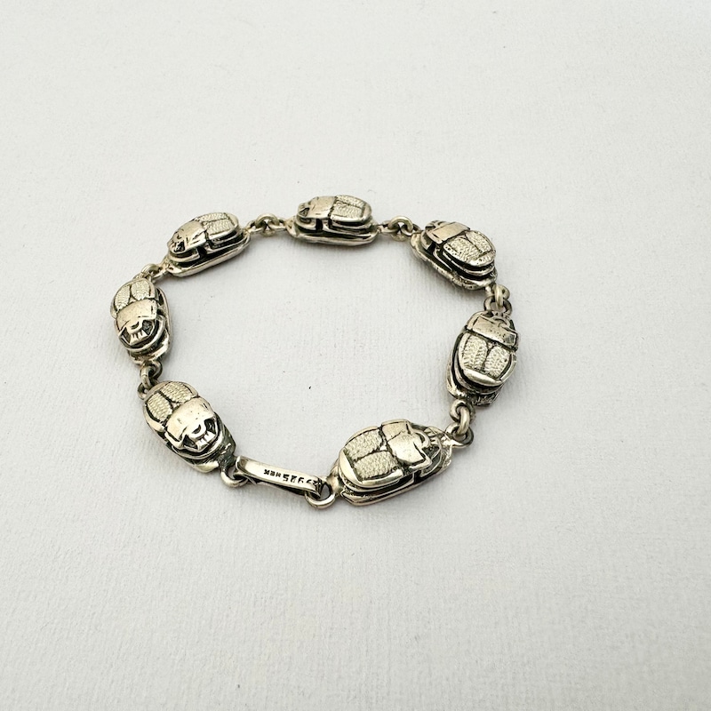 Silver Scarab - Etsy