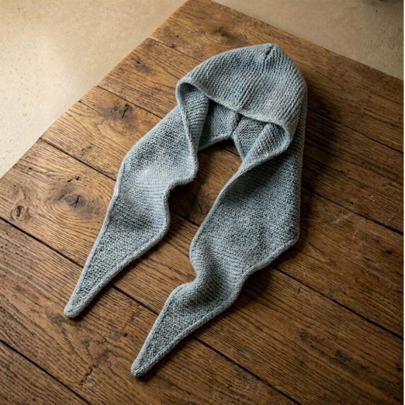 Sophie Hood Knitting Pattern: Easy Garter Stitch Scarf (instant ...