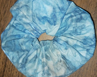 Tie Dye Satin Hair Scrunchie, Blue Scrunchie, Hair Accessories ...