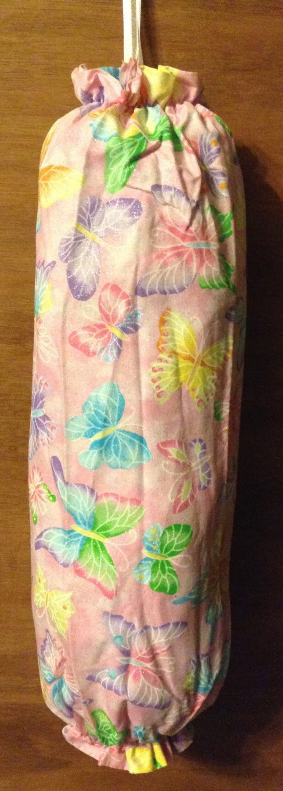 Plastic Bag Holder Pink Butterflies Spring - Etsy