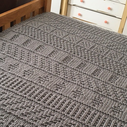 Knitting Pattern Sample Stripes Blanket PDF Instant - Etsy