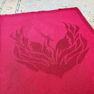 Phoenix Blanket, Knitting Pattern, PDF, Picture Blanket - Etsy