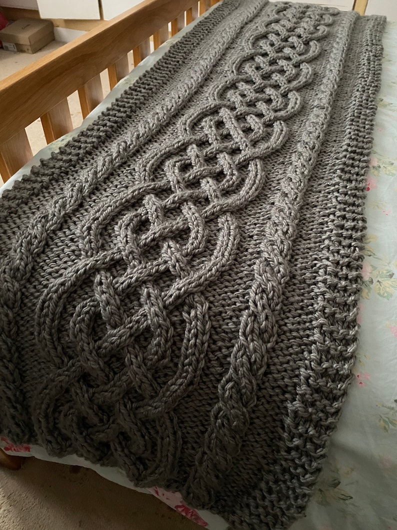 Knitting Pattern Bed Runner Super Chunky PDF Blanket Bed - Etsy