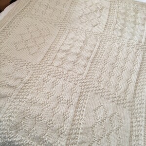 Knitting Pattern, Panel Blanket, PDF, Instant Download, Baby Blanket ...