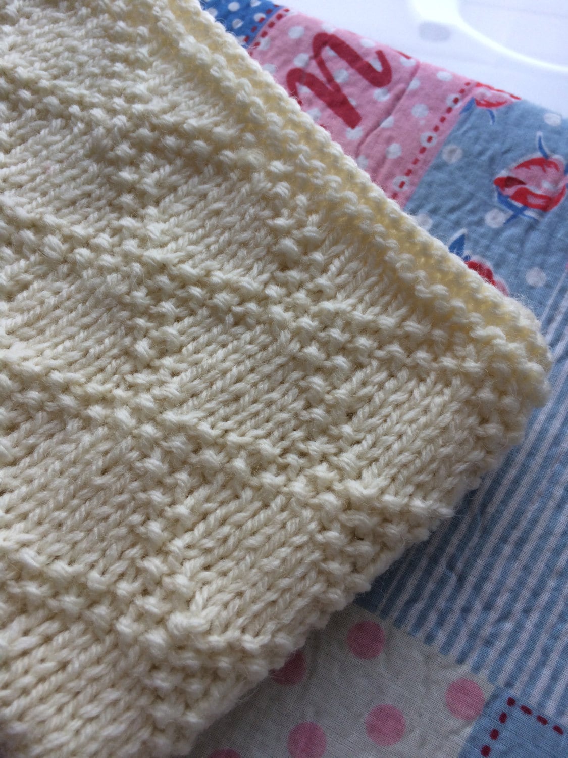 Knitting Pattern Diamond Baby Blanket PDF Instant Download | Etsy