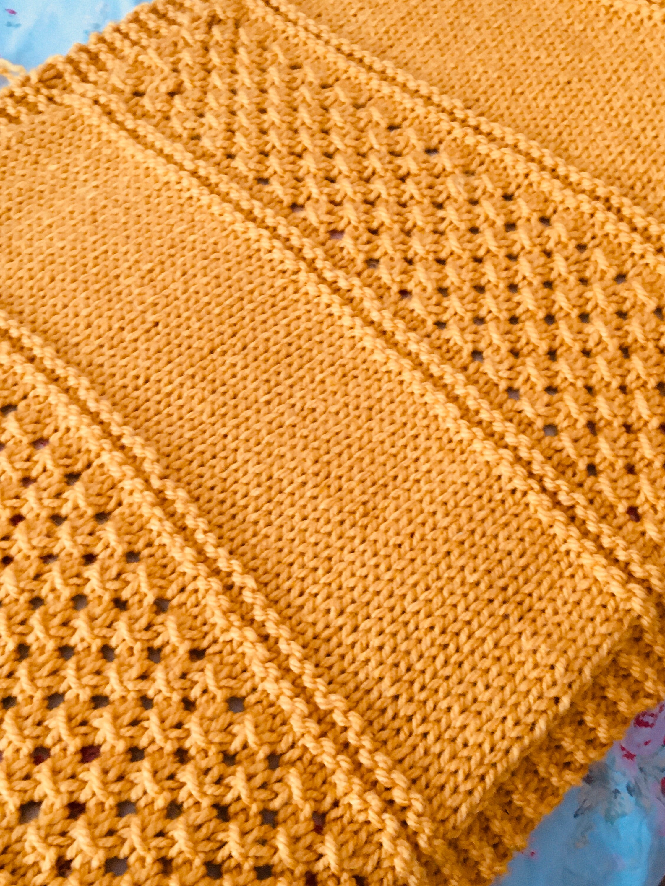 Knitting Pattern, Lace Stripe Bed Runner and Blanket, Super Chunky ...