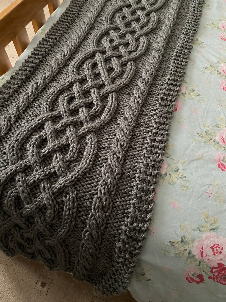 Knitting Pattern Bed Runner Super Chunky PDF Blanket Bed - Etsy