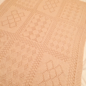 Knitting Pattern, Panel Blanket, PDF, Instant Download, Baby Blanket ...