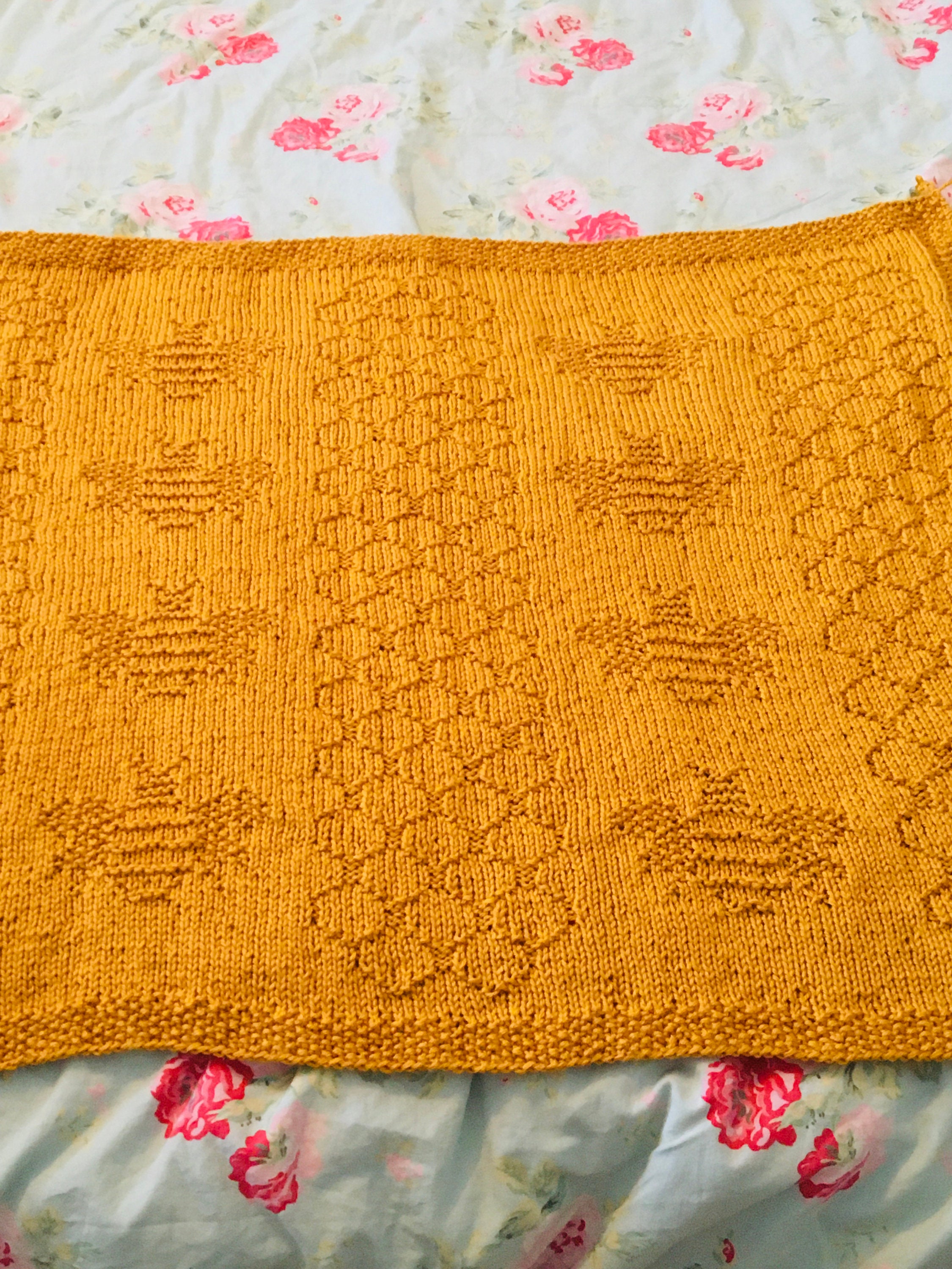 Knitting Pattern Bumble Bee Blanket PDF Instant Download - Etsy