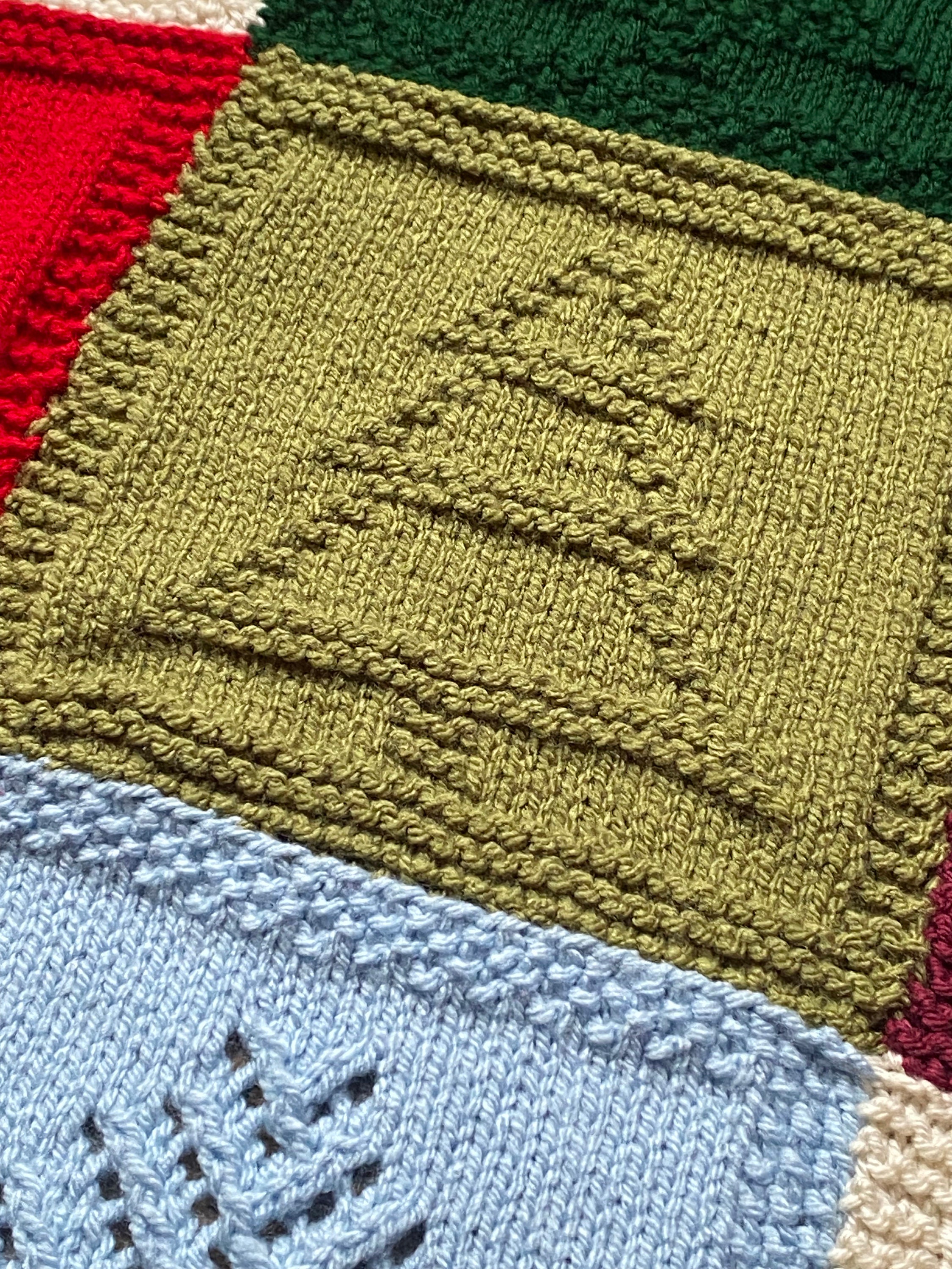 Knitting Pattern, Christmas Patchwork Blanket, Instant Download, - Etsy