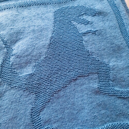 Knitting Pattern Dinosaur Baby Blanket PDF Instant Download - Etsy