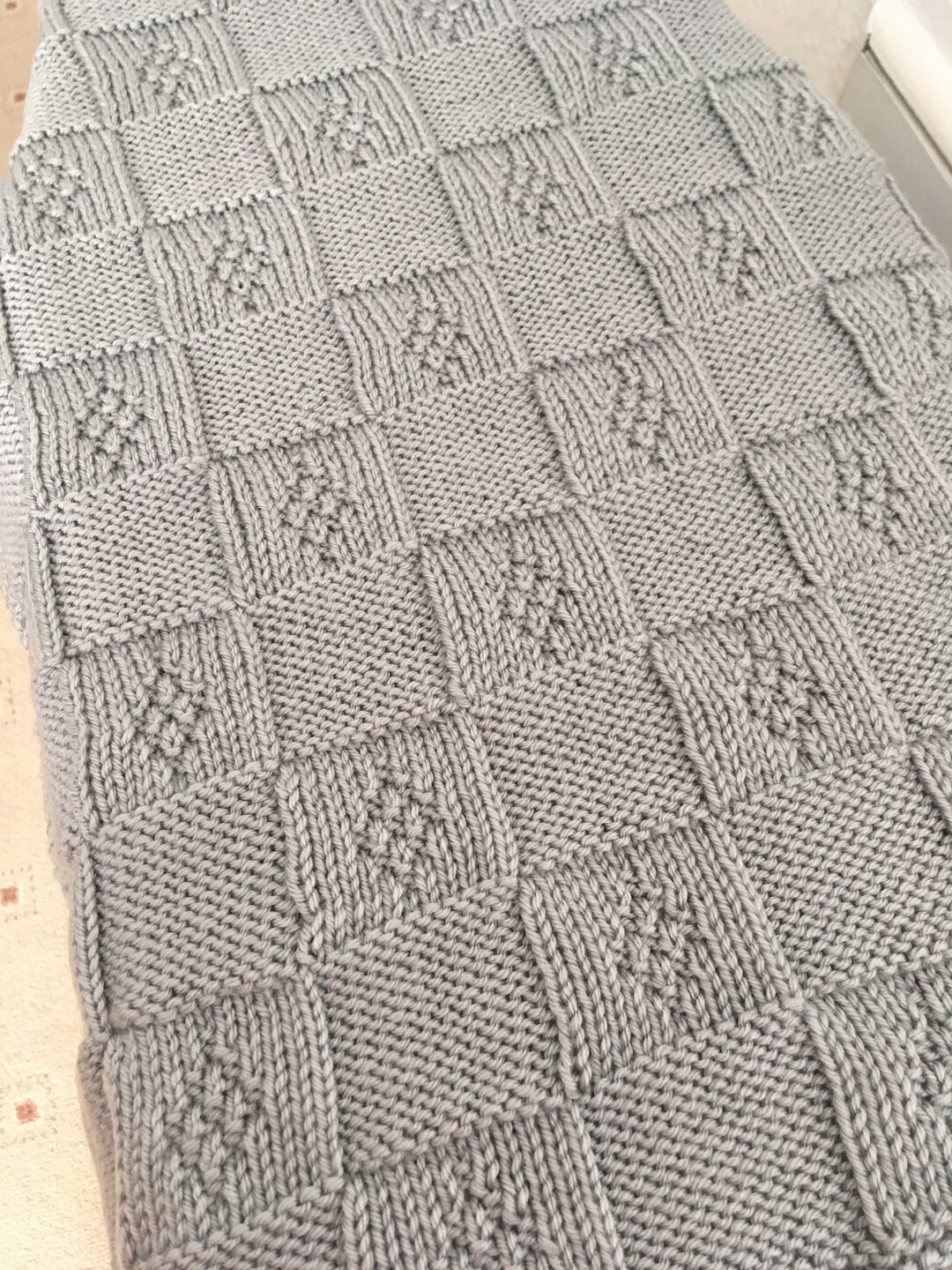 Knitting Pattern, Diamond Basket Weave, Baby Blanket, Nursery, Throw ...
