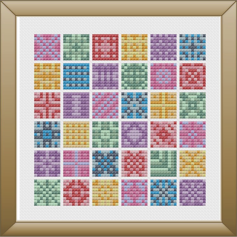 Mini Patches Cross Stitch Pattern DMC Threads Instant - Etsy