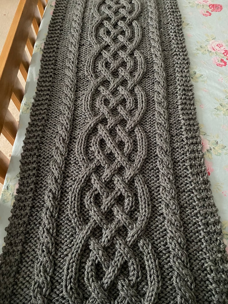 Knitting Pattern Bed Runner Super Chunky PDF Blanket Bed - Etsy