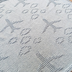 Knitting Pattern, Aeroplane Blanket, PDF, Instant Download, Baby ...