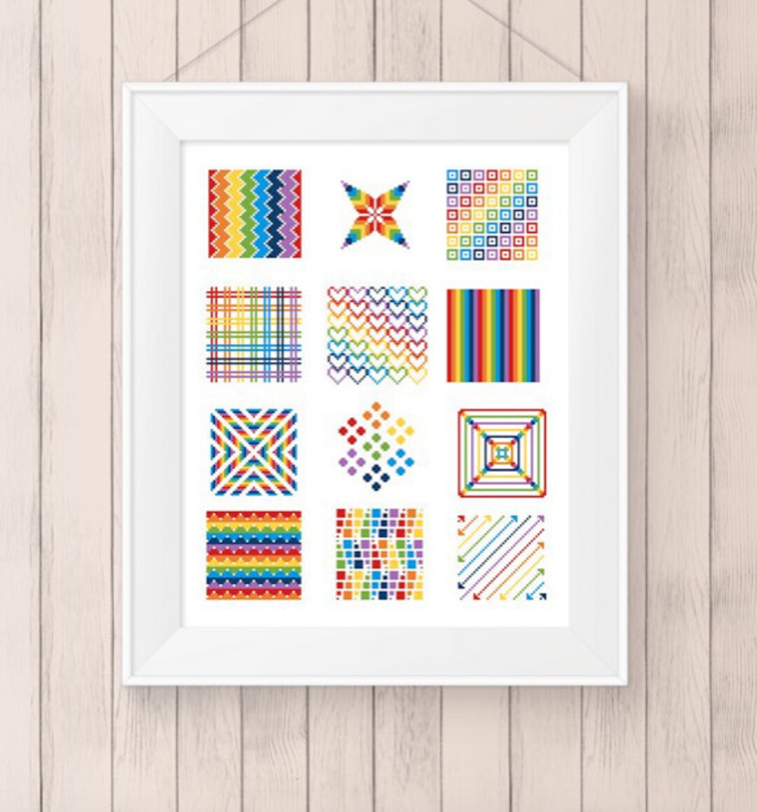 Patch Work Cross Stitch 2, Pattern, PDF, Instant Download, DMC - Etsy