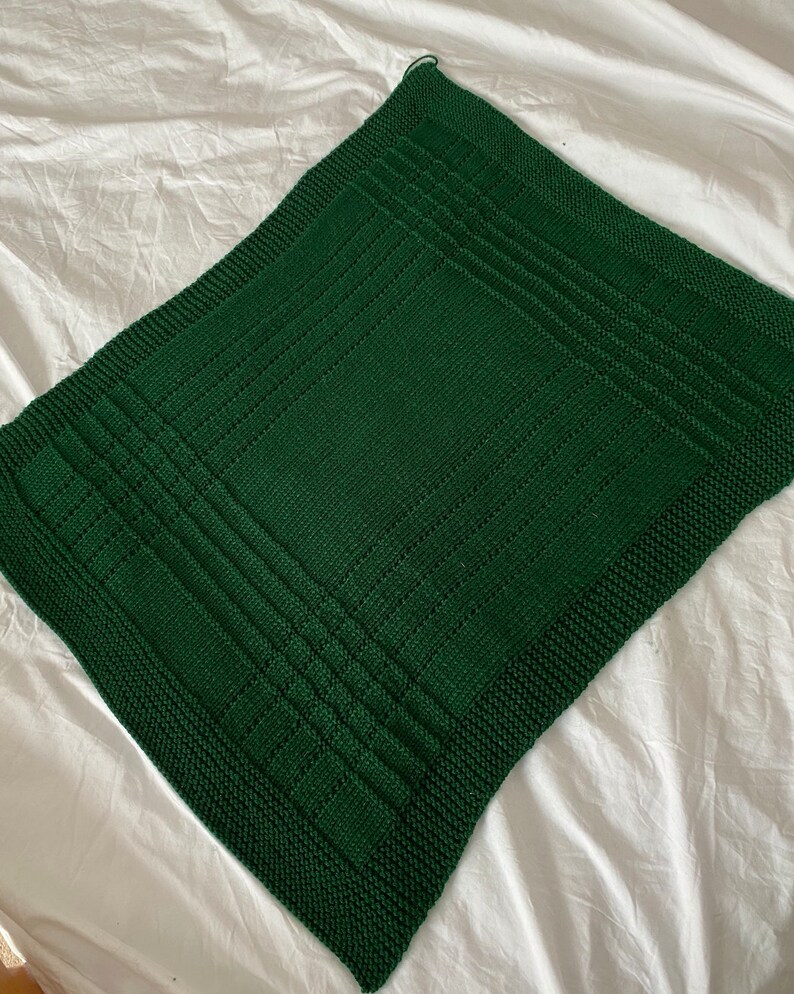 Knitting Pattern, Crossed Corner Blanket, PDF, Instant Download, Baby ...