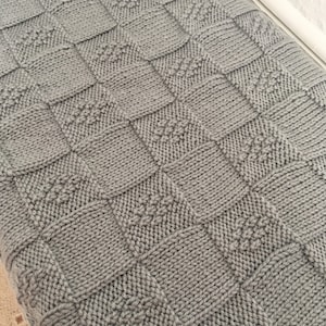 Knitting Pattern, Diamond Basket Weave, Baby Blanket, Nursery, Throw ...