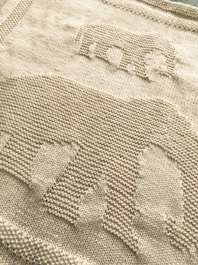 Knitting Pattern Elephant Baby Blanket PDF Instant Download | Etsy Canada