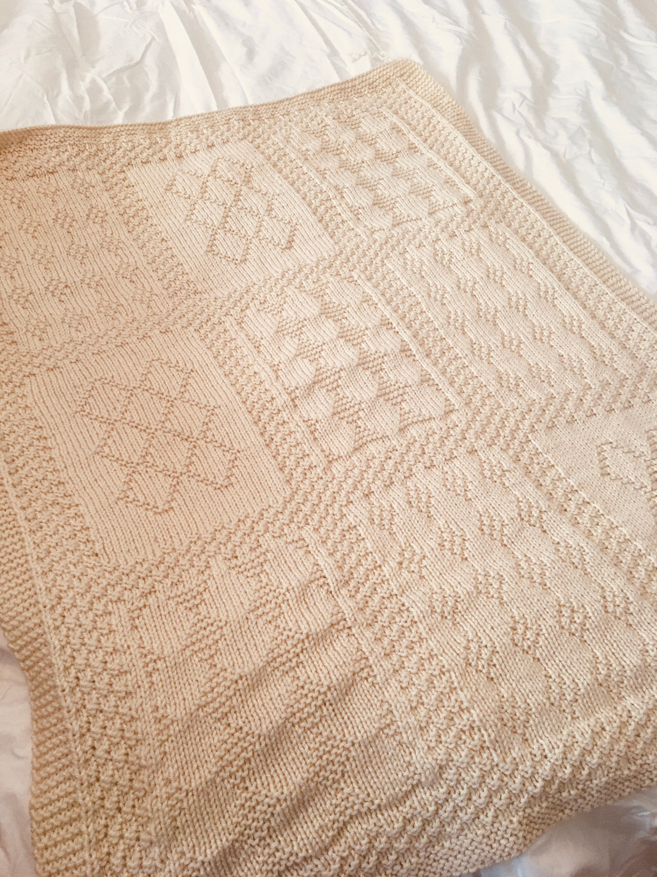Knitting Pattern Panel Blanket PDF Instant Download Baby - Etsy Israel